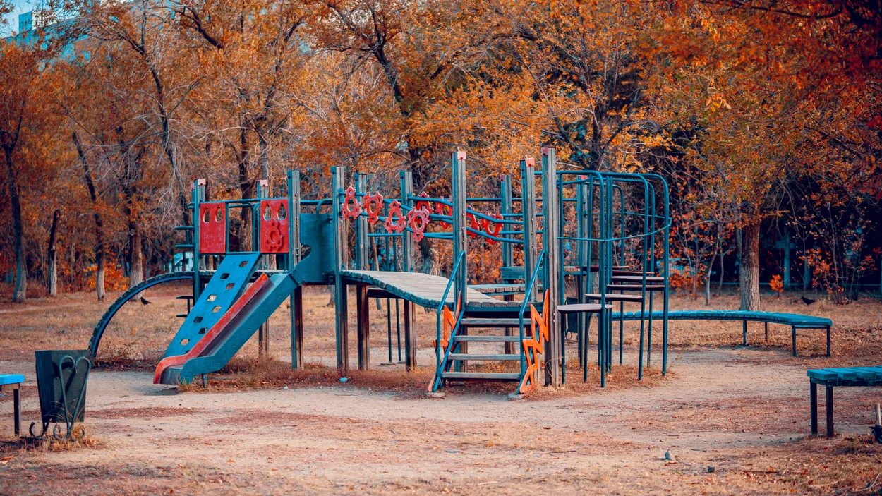 Playground Equipment in Empty Playgrounds - playgroundequipment photo ...