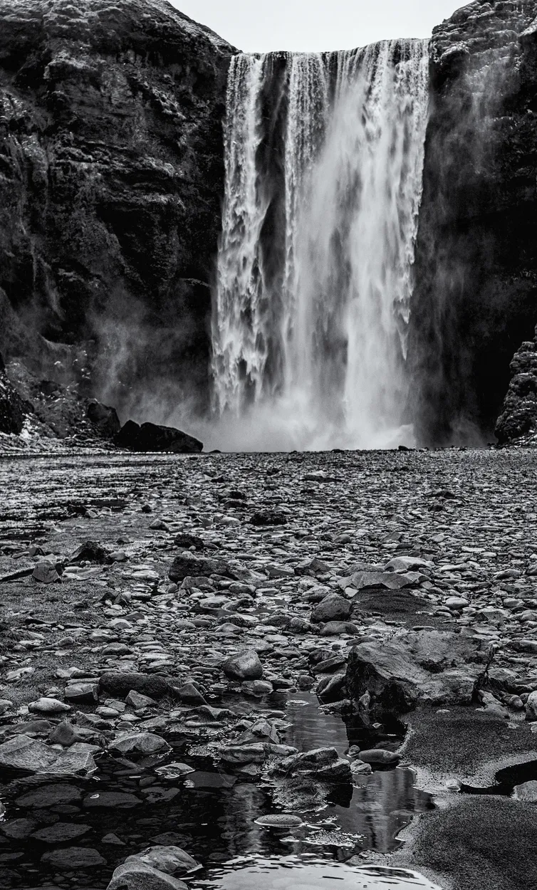 Monochrome Landscapes in Portrait Orientation - waterscape photo ...